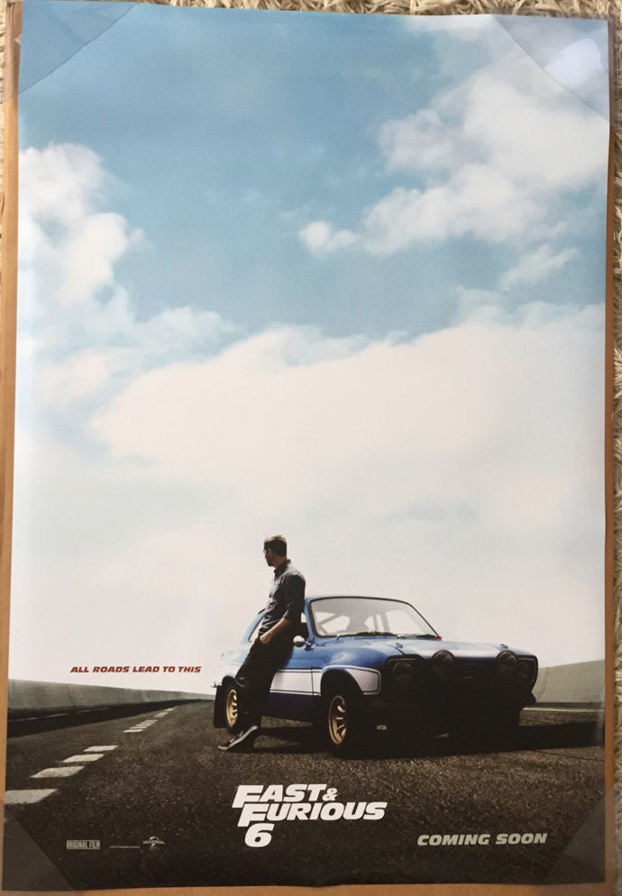 Fast & and Furious 6 MOVIE POSTER 2 Sided ORIGINAL Intl Advance 27x40 ...