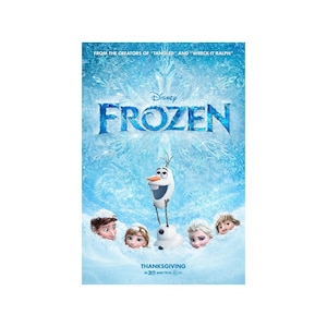 FROZEN Movie Poster 2 Sided ORIGINAL FINAL 27x40 Kristen Bell Idina ...