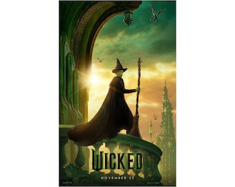 WICKED Movie Poster 2 Sided ORIGINAL Intl Version B 27x40 Ariana Grande ...