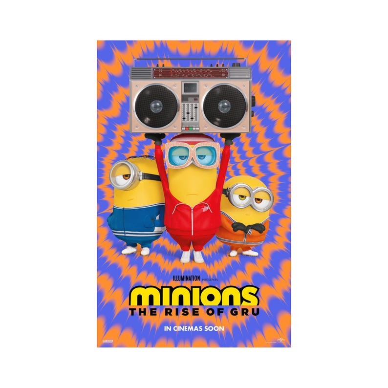 Minions Rise of Gru MOVIE POSTER 2 Sided ORIGINAL Version B 27x40 Steve ...