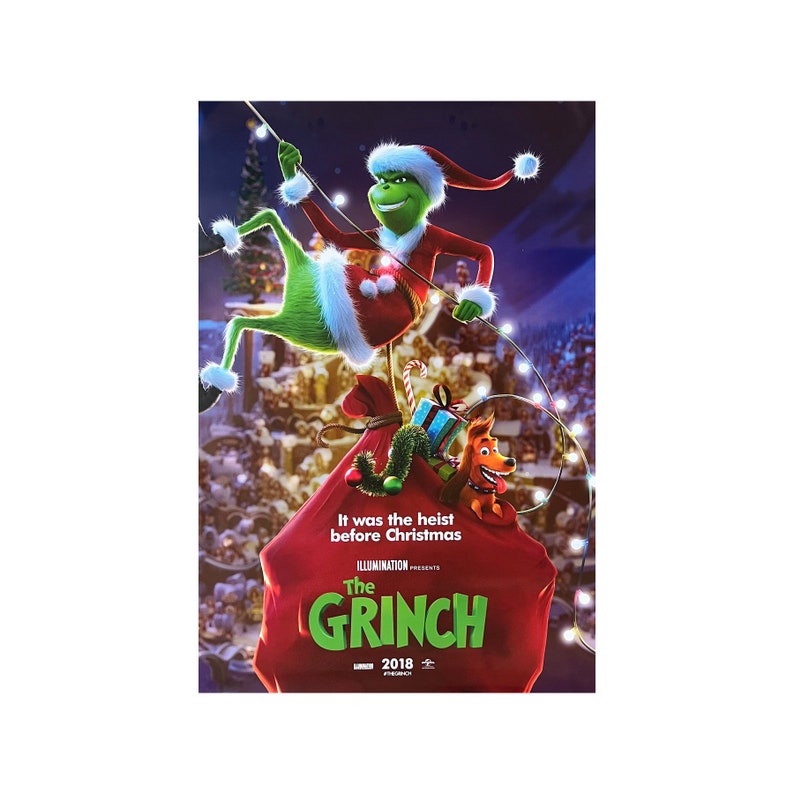THE GRINCH Movie Poster 2 Sided ORIGINAL Very Rare Intl Final Version B ...
