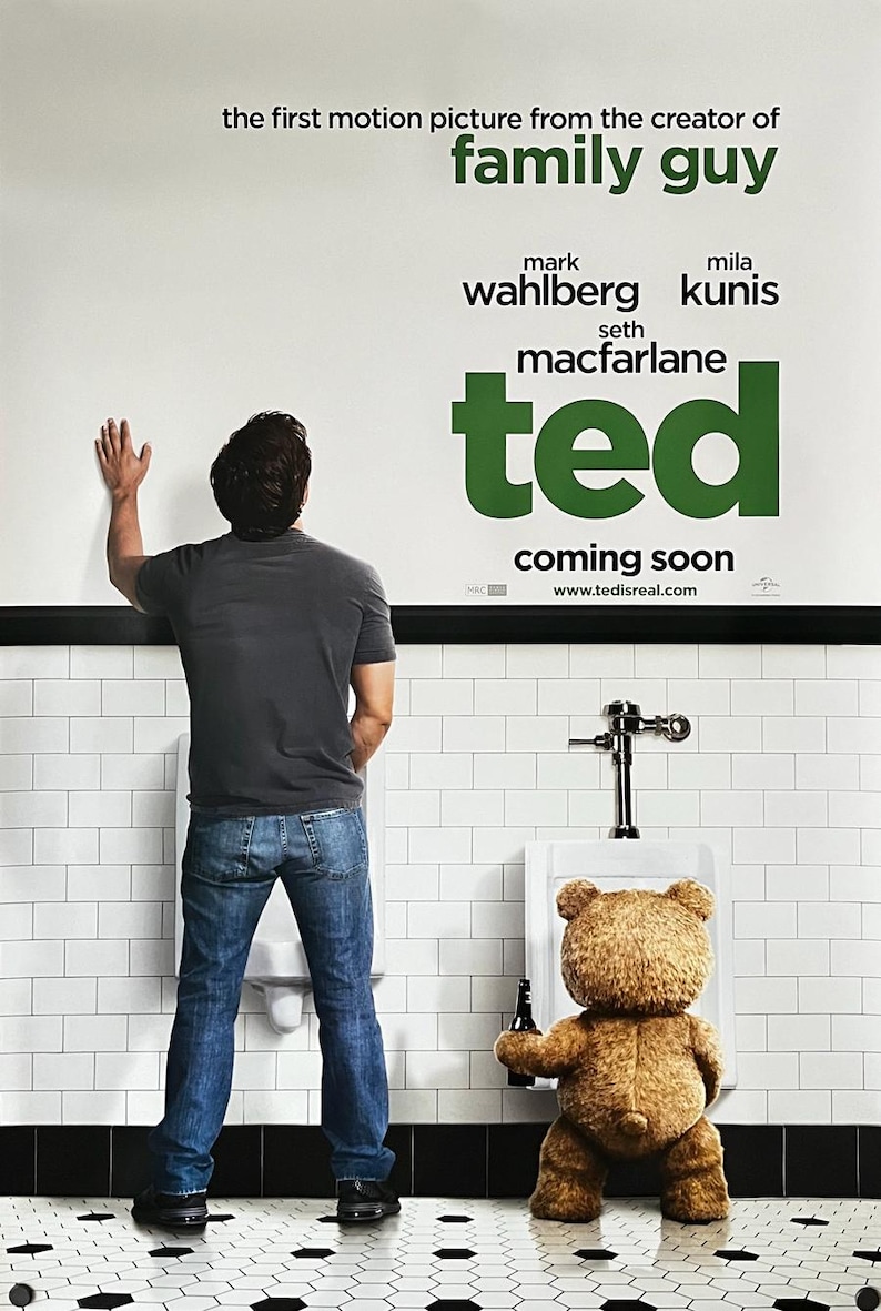 TED MOVIE POSTER 2 Sided Original Intl Final 27x40 Mark Wahlberg Seth ...