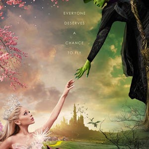 WICKED Movie Poster 2 Sided ORIGINAL Intl Version B 27x40 Ariana Grande ...