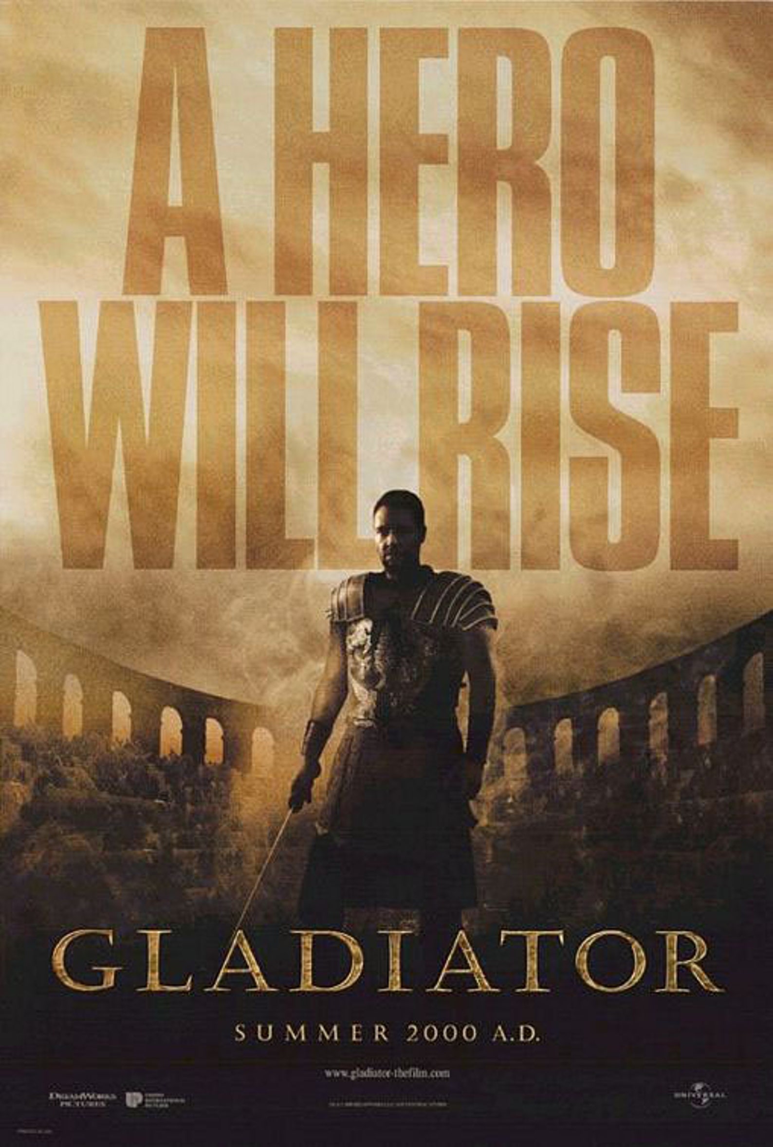 GLADIATOR Movie Poster 2 Sided ORIGINAL INTL Advance Rolled 27x40 ...