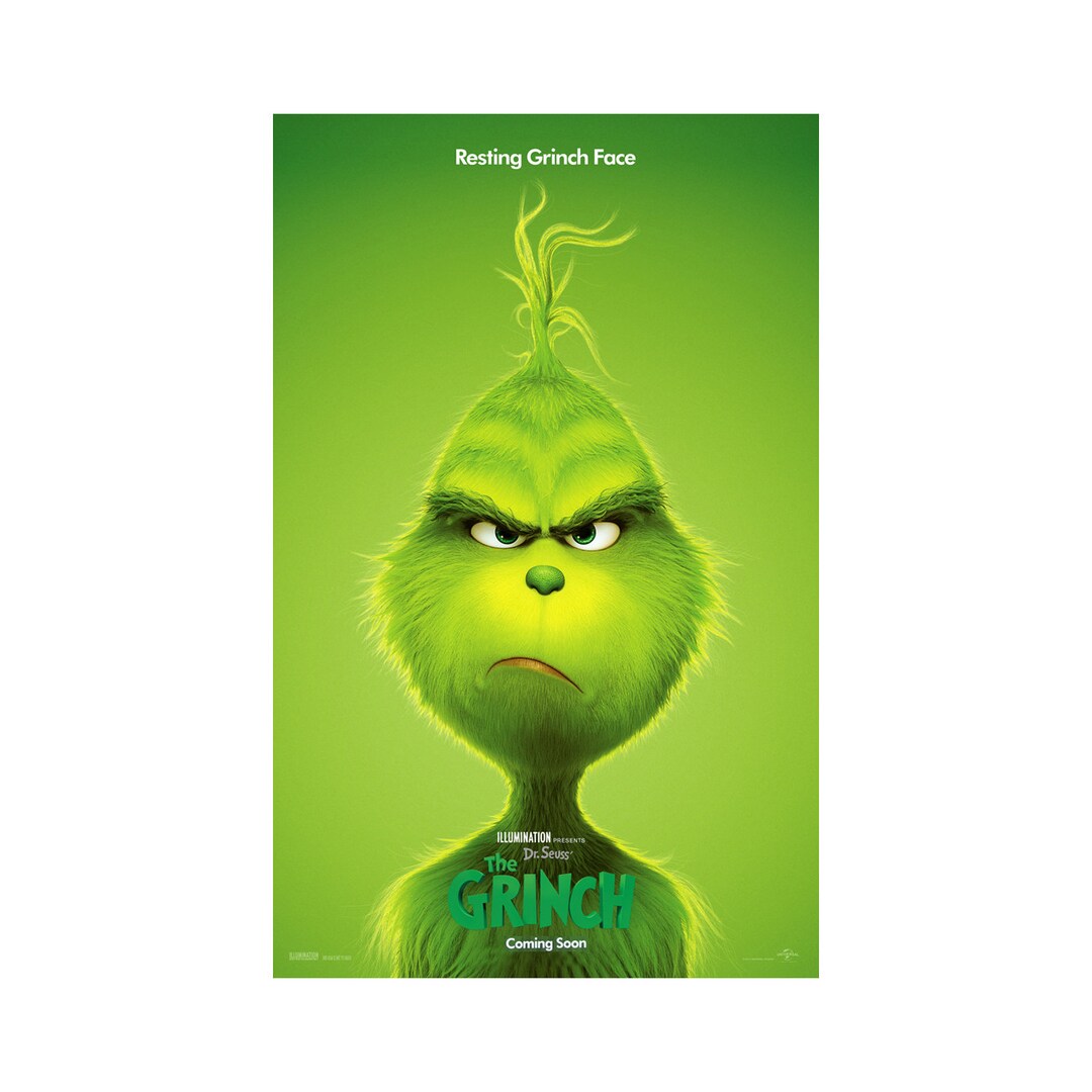 THE GRINCH Movie Poster 2 Sided ORIGINAL Version C 27x40 Dr. Seuss - Etsy