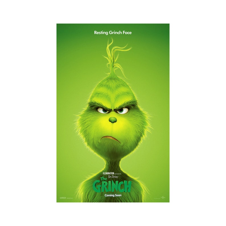 THE GRINCH Movie Poster 2 Sided ORIGINAL Version C 27x40 Dr. Seuss - Etsy