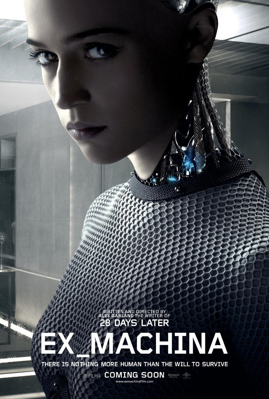 EX MACHINA Movie Poster 2 Sided Rare ORIGINAL Intl Advance 27x40 Alica ...