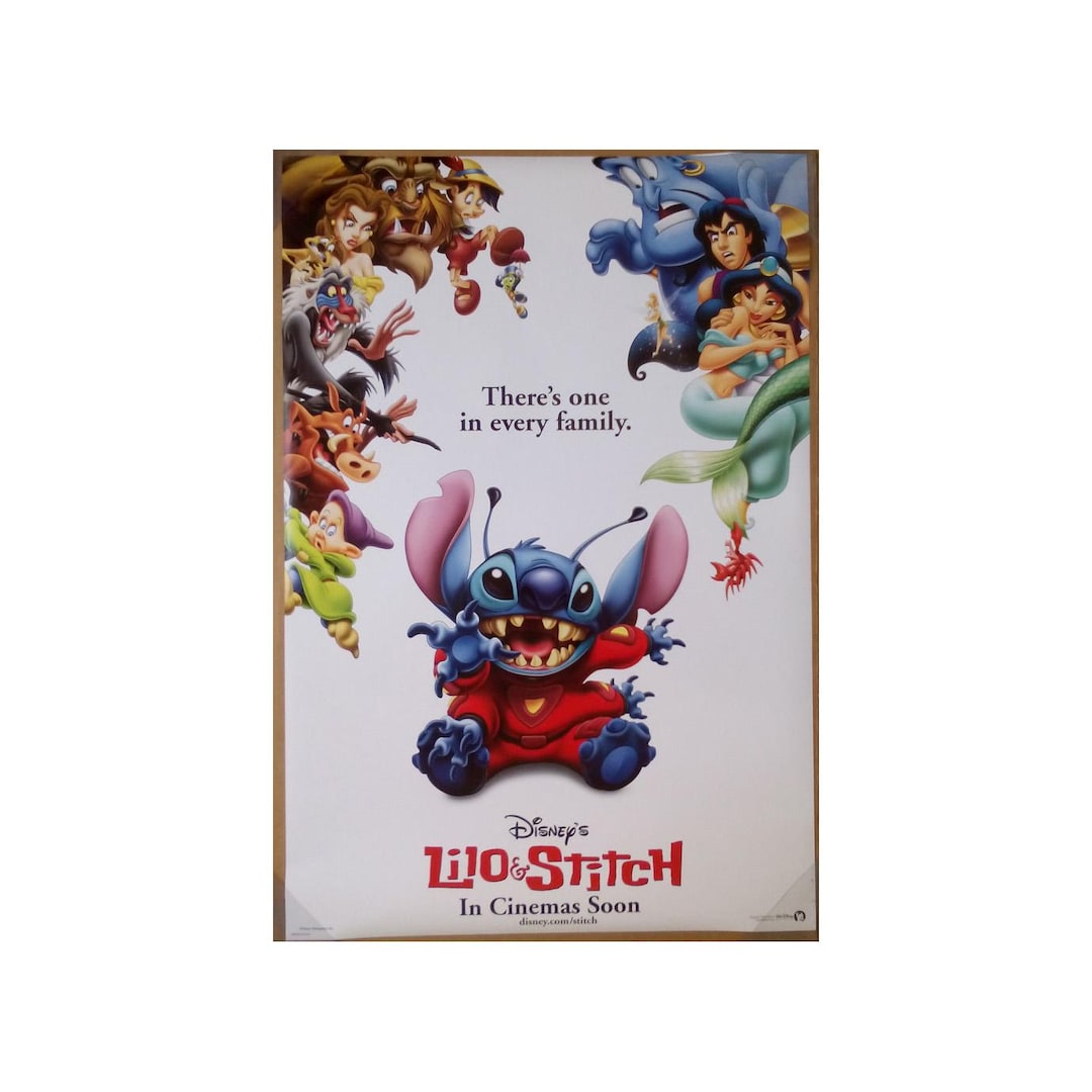 Lilo Stitch Movie Poster Double Sided Original Intl Rolled 27x40 Etsy