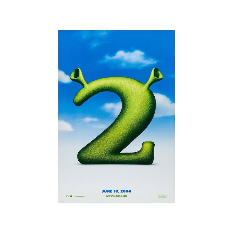 SHREK 2 Movie Poster 2 Sided Original Advance 27x40 Eddie Murphy Mike ...