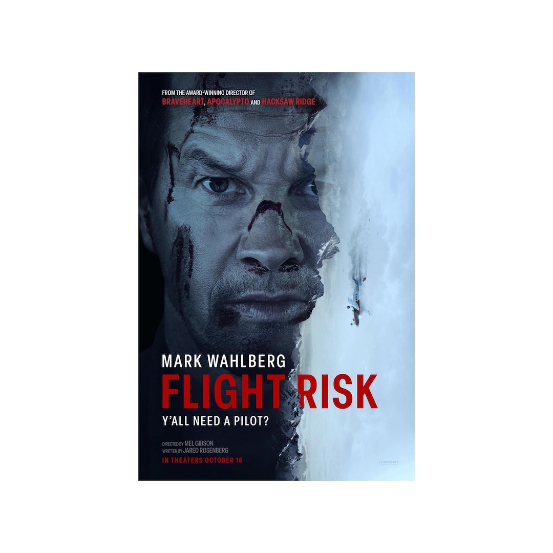 FLIGHT RISK Movie Poster 2 Sided ORIGINAL Advance 27x40 Mel Gibson Mark ...