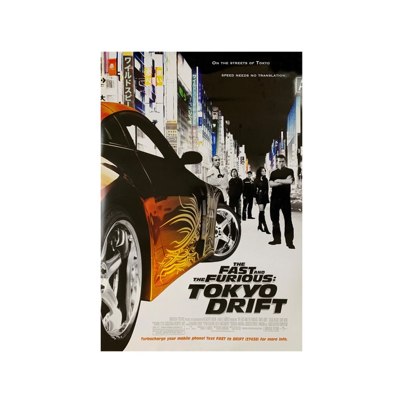 The Fast and the Furious Tokyo Drift MOVIE POSTER 2 Sided ORIGINAL ...
