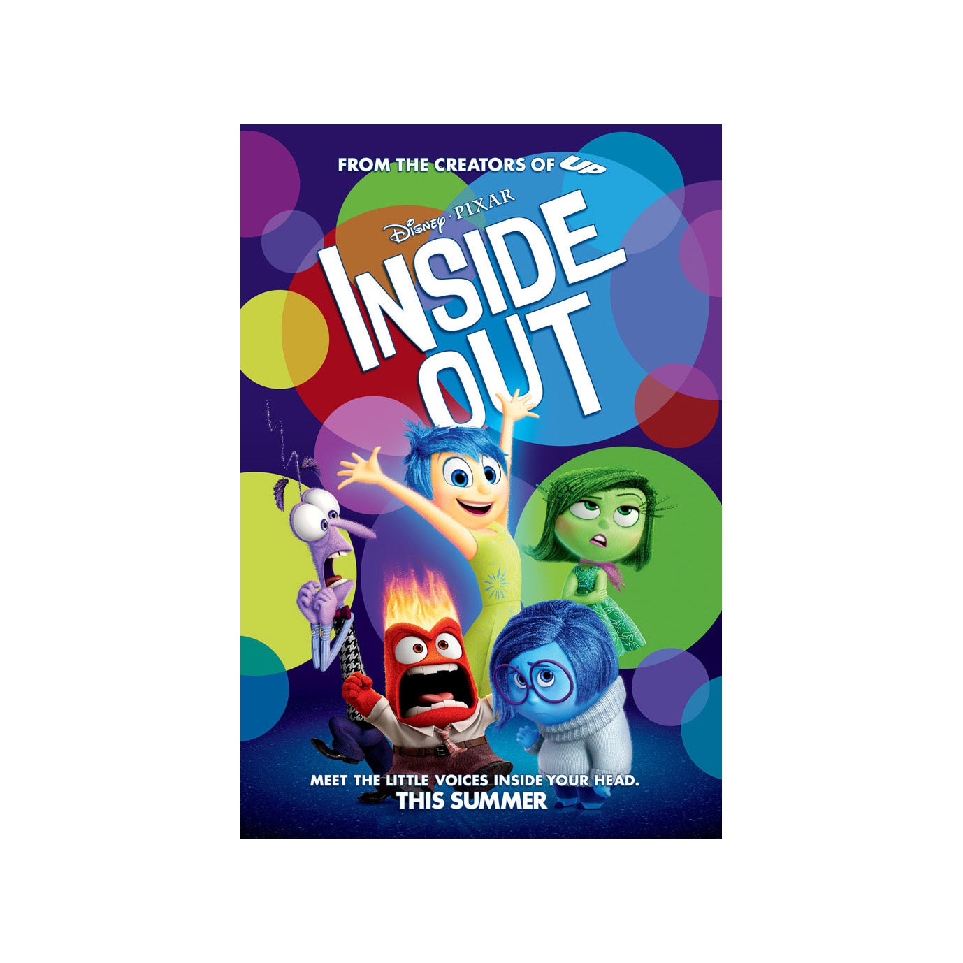 INSIDE OUT Movie Poster 2 Sided ORIGINAL Final Summer 27x40 Amy Poehler ...