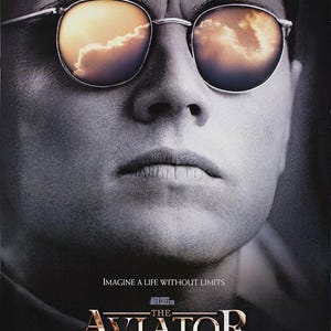 THE AVIATOR Movie Poster 2 Sided Rare ORIGINAL Final 27x40 Leonardo ...