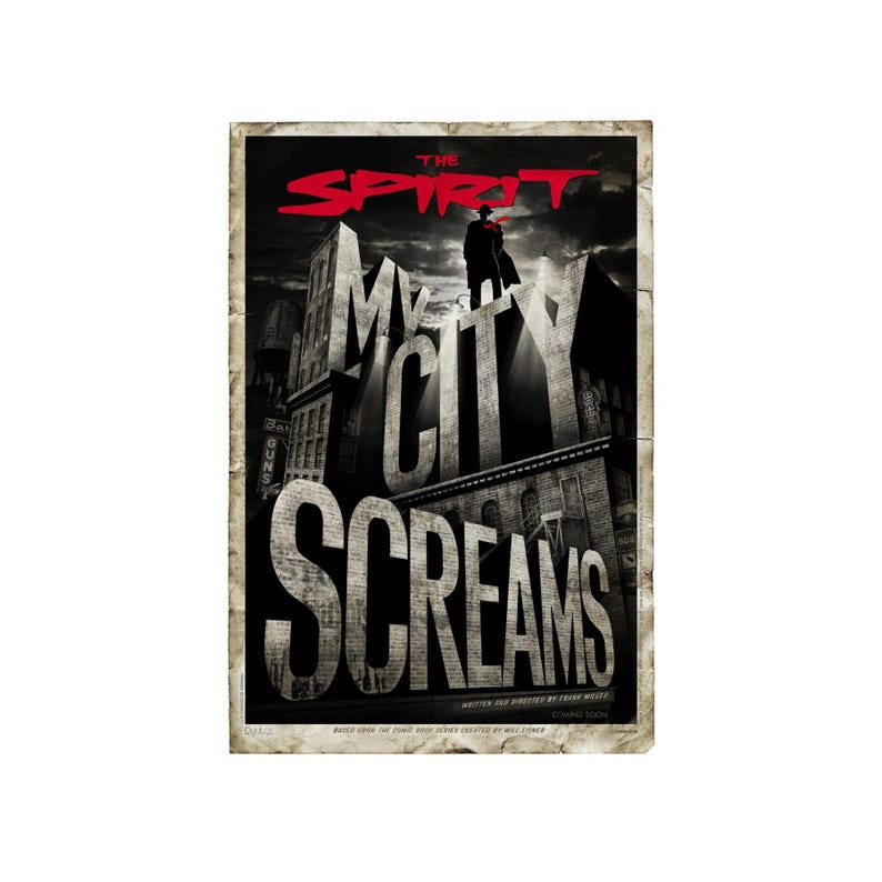 THE SPIRIT Movie Poster 2 Sided ORIGINAL Advance 27x40 Frank Miller ...