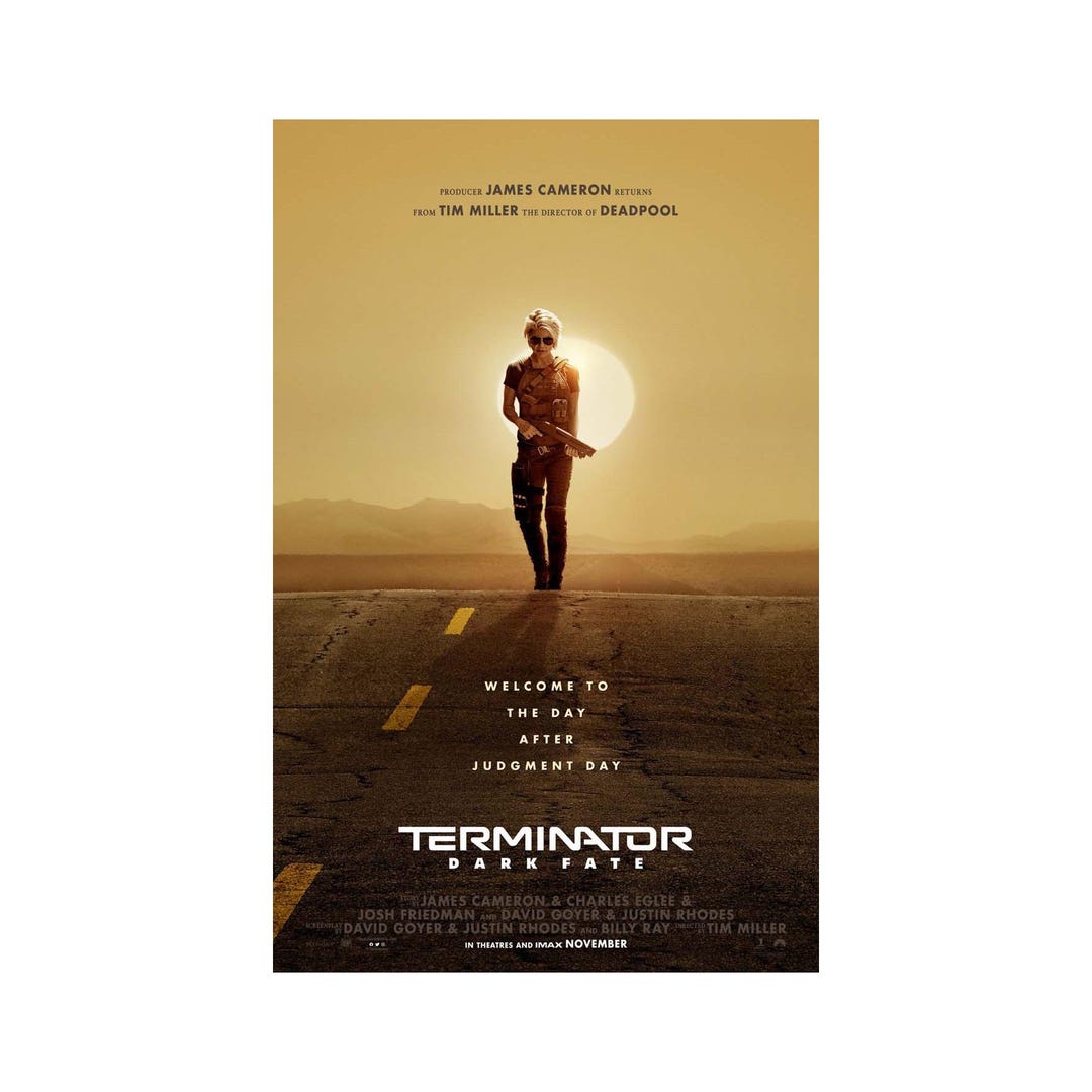 TERMINATOR DARK FATE Movie Poster 2 Sided Original Advance 27x40 Linda ...