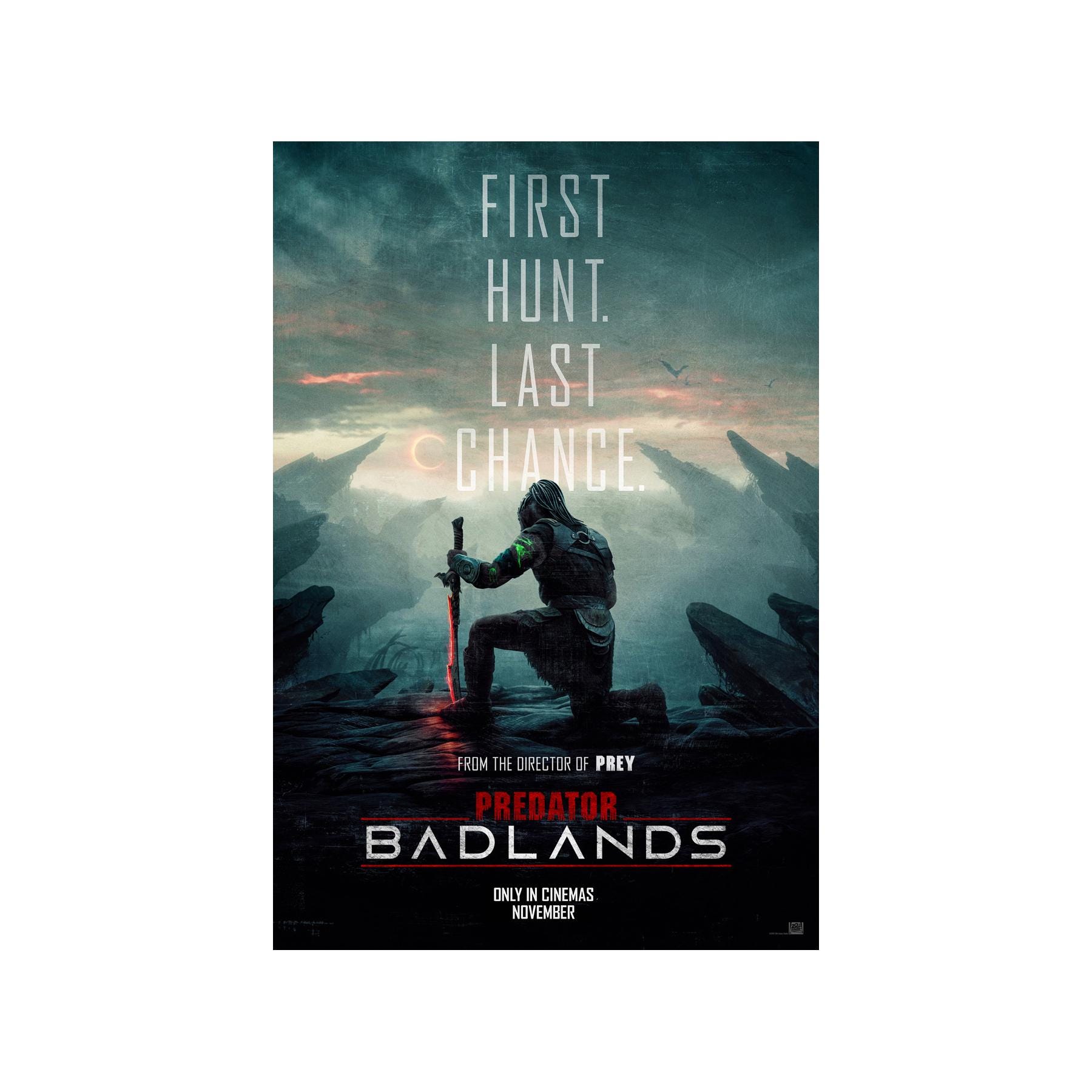 PREDATOR: BADLANDS Movie Poster 2 Sided ORIGINAL Intl Advance 27x40 Dan ...