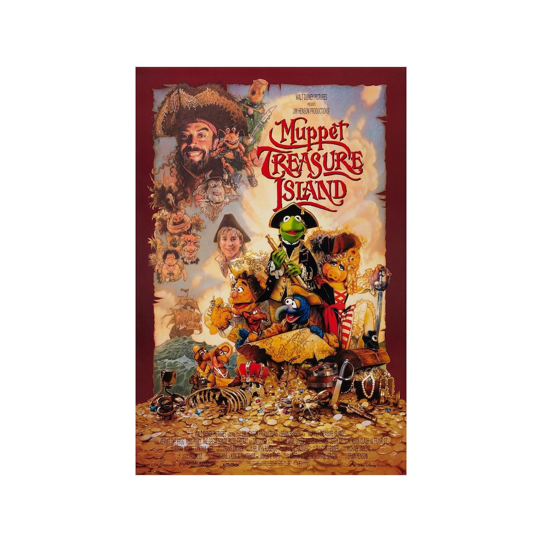 MUPPET TREASURE ISLAND Movie Poster 2 Sided Original Rolled 27x40 Drew ...