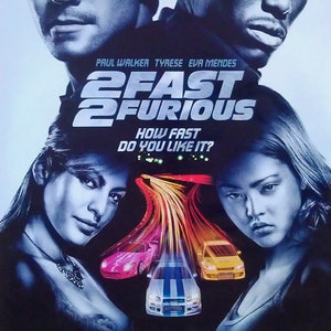2 FAST 2 FURIOUS Movie Poster ORIGINAL Intl Version B 2 Sided 27x40 ...