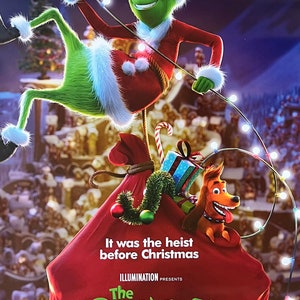 THE GRINCH Movie Poster 2 Sided ORIGINAL Very Rare Intl Final Version B ...