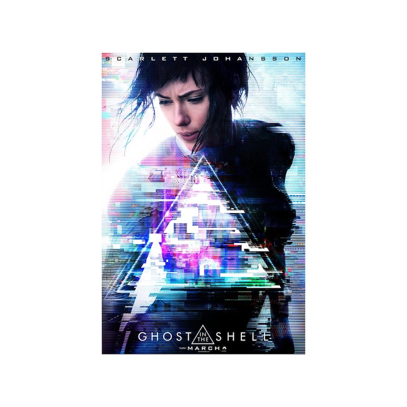 Ghost in the Shell MOVIE POSTER 2 Sided ORIGINAL Advance 27x40 Scarlett ...