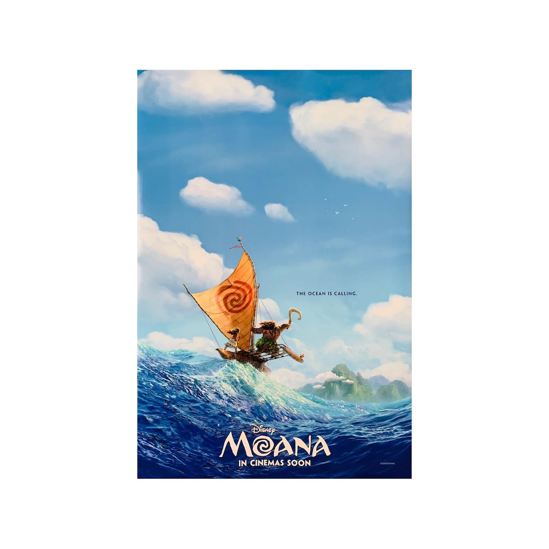 MOANA MOVIE POSTER 2 Sided Original Intl Advance 27x40 Dwayne Johnson ...