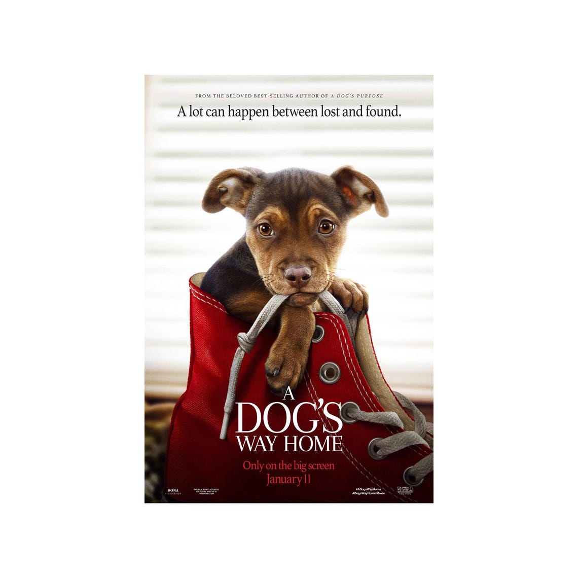 A DOG'S WAY HOME Movie Poster 1 Sided Original Advance 27x40 Bryce ...