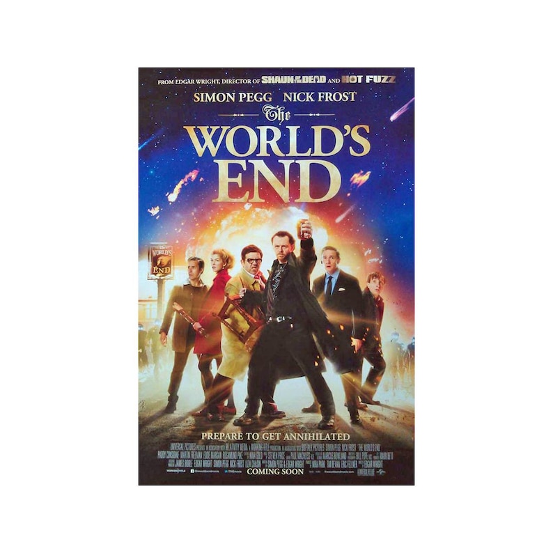 THE WORLD'S END Movie Poster 2 Sided Original Rare Intl Final 27x40 ...