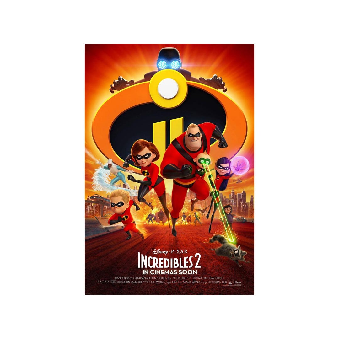 INCREDIBLES 2 Movie Poster 2 Sided Original Intl Final 27x40 Samuel L ...