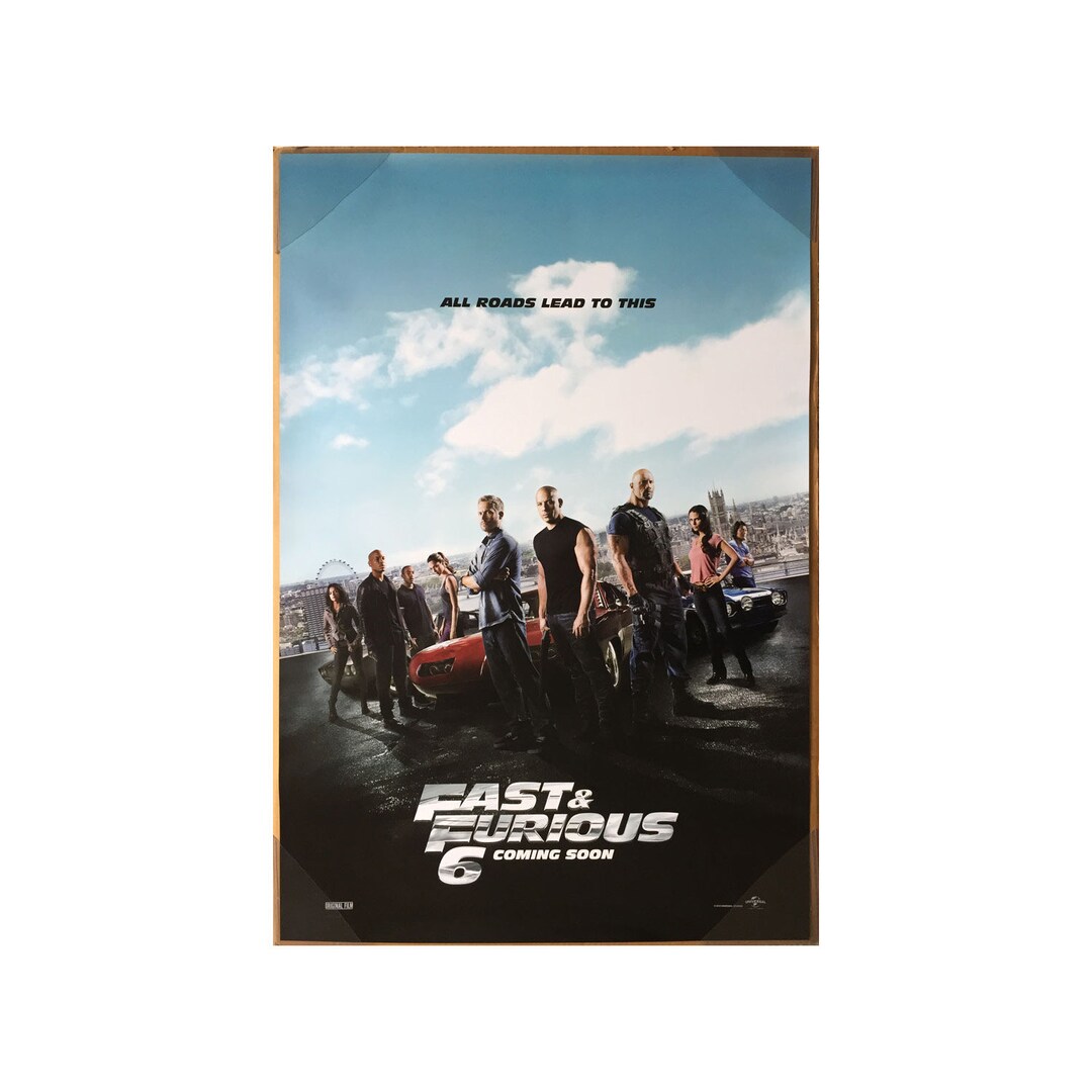 Fast & and Furious 6 MOVIE POSTER 2 Sided ORIGINAL Intl 27x40 Vin ...