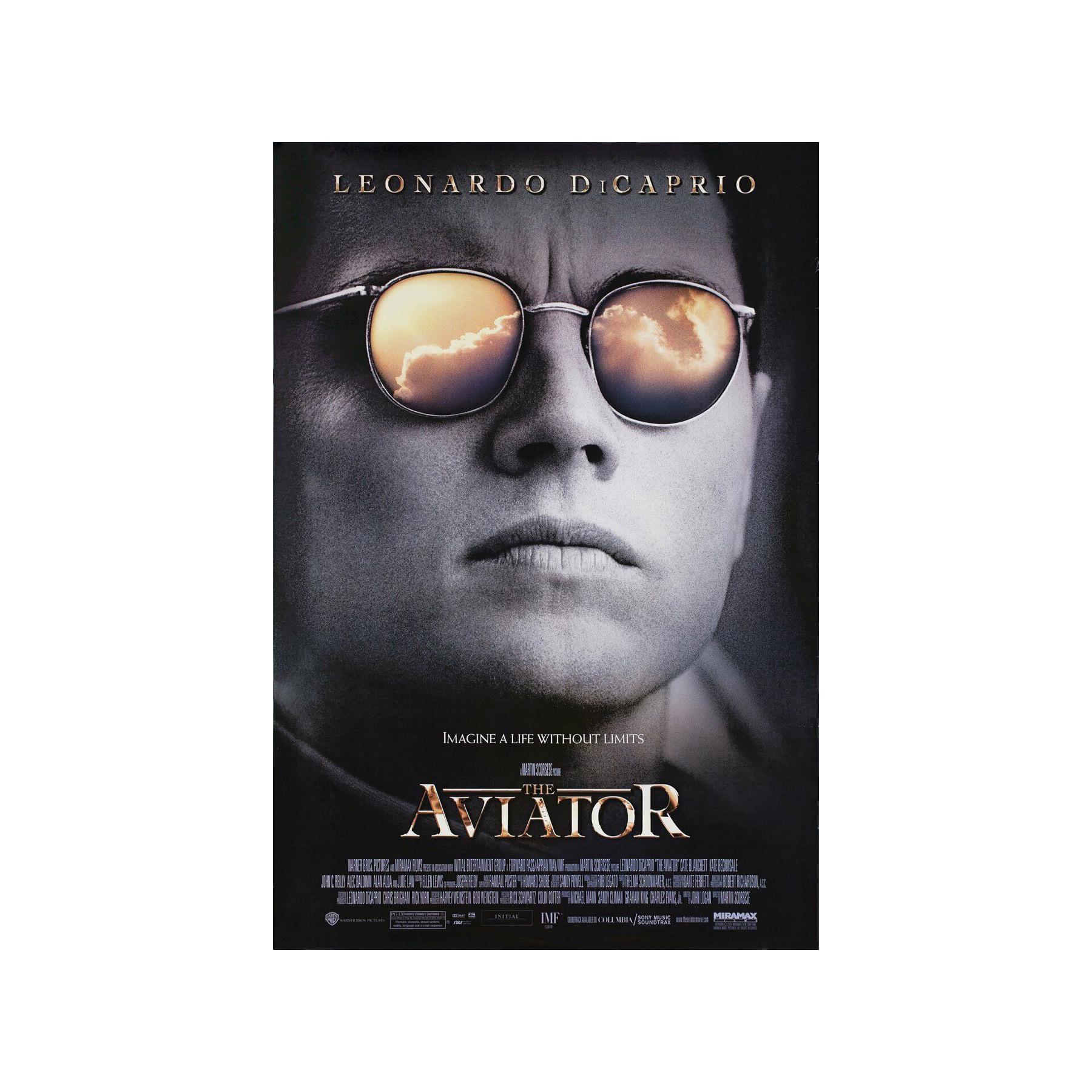 THE AVIATOR Movie Poster 2 Sided Rare ORIGINAL Final 27x40 Leonardo ...