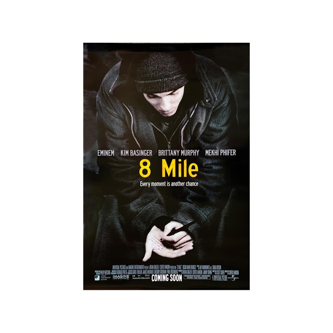 8 MILE MOVIE POSTER 2 Sided Original Intl Final 27x40 Eminem Brittany ...
