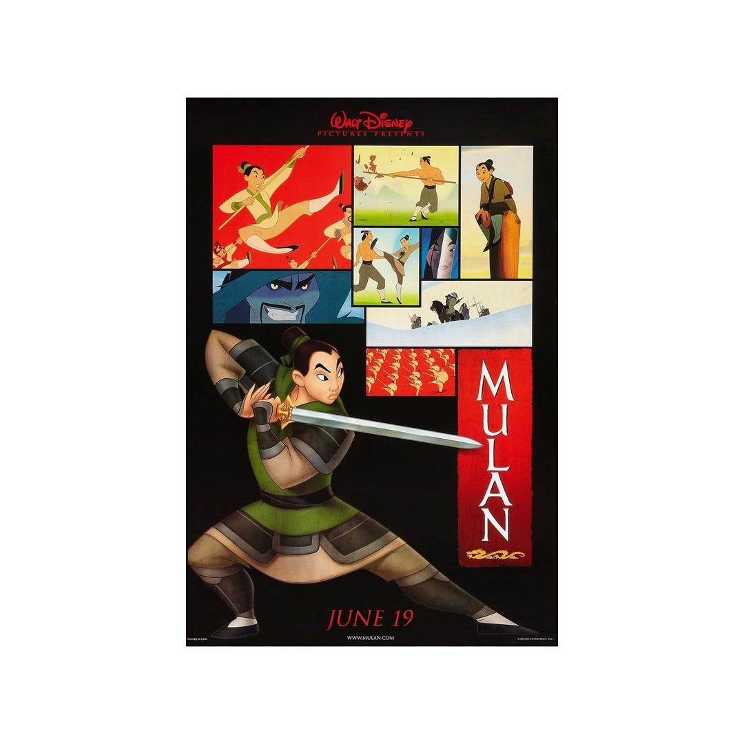 MULAN MOVIE POSTER 2 Sided Rare Original Version B 27x40 Eddie Murphy ...