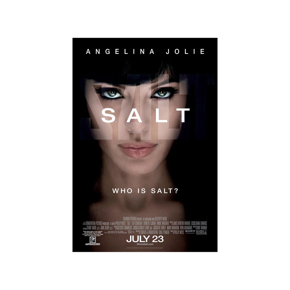 SALT MOVIE POSTER 1 Sided Original Final 27x40 Angelina Jolie Liev ...