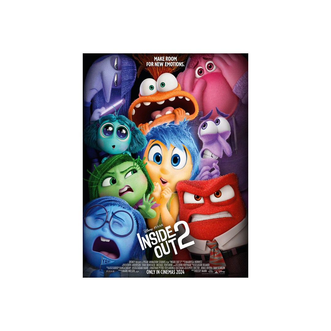 INSIDE OUT 2 Movie Poster 2 Sided ORIGINAL Intl Final 27x40 Amy Poehler ...