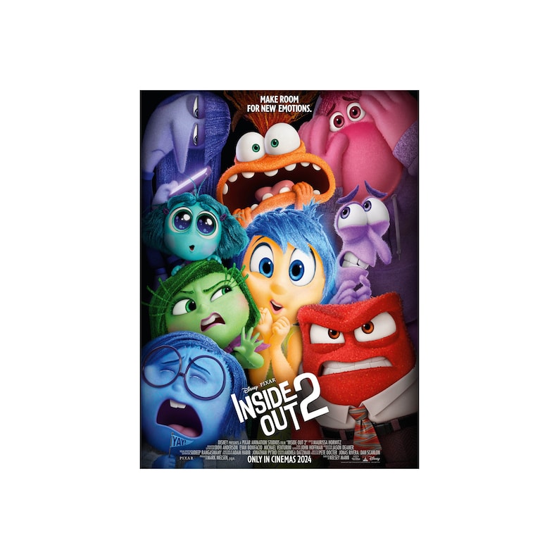 INSIDE OUT 2 Movie Poster 2 Sided ORIGINAL Intl Final 27x40 Amy Poehler ...