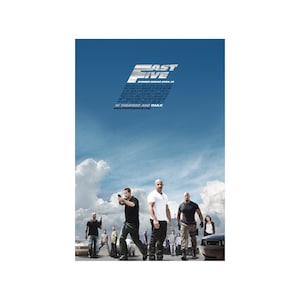 FAST FIVE Movie Poster 2 Sided ORIGINAL Final 27x40 Vin Diesel Paul ...