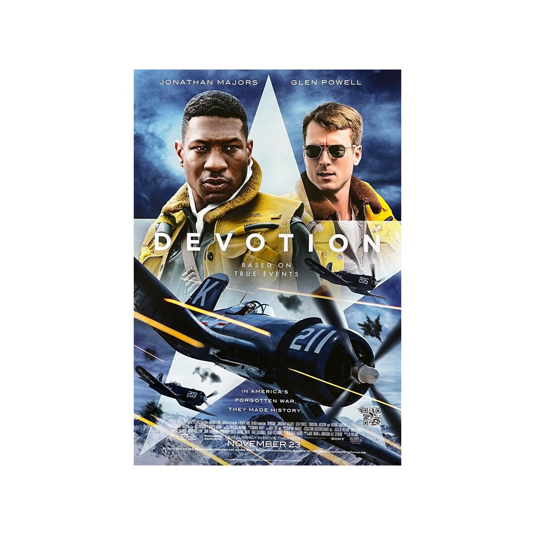 DEVOTION MOVIE POSTER 1 Sided Original Final 27x40 Glen Powell Jonathan ...