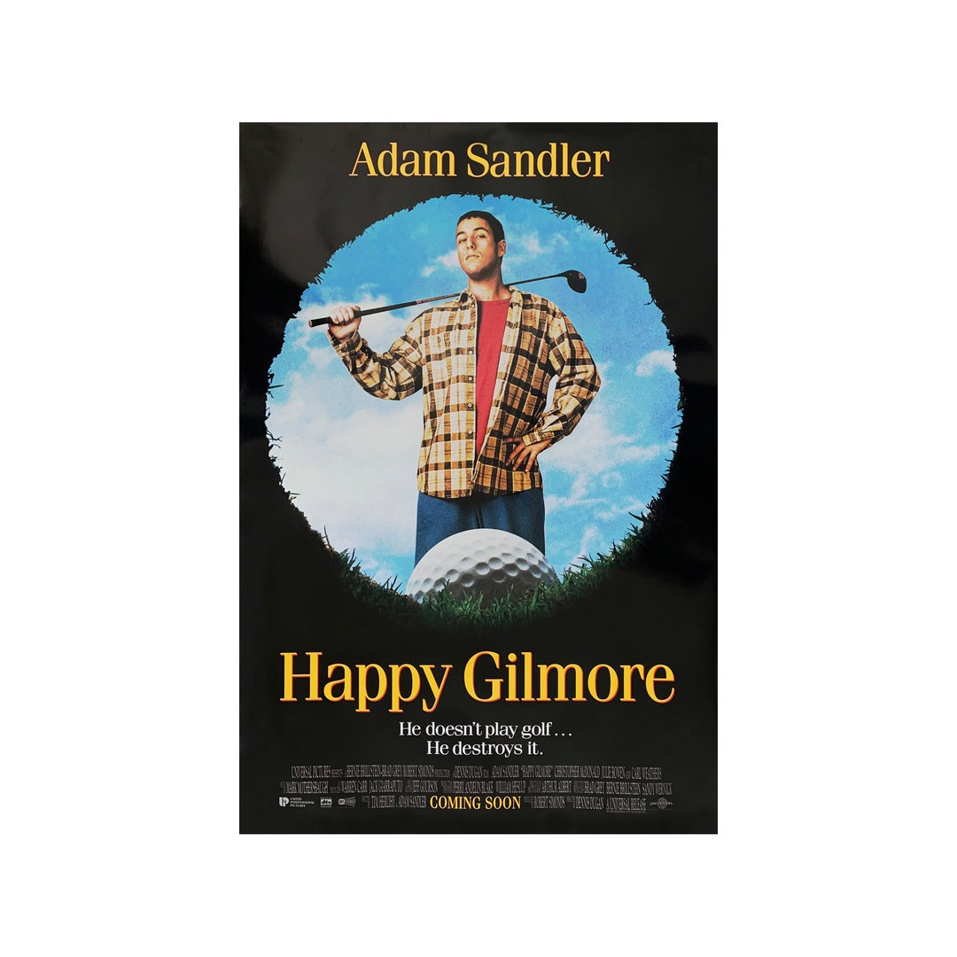 HAPPY GILMORE Movie Poster 2 Sided Rare ORIGINAL 27x40 Adam Sandler - Etsy