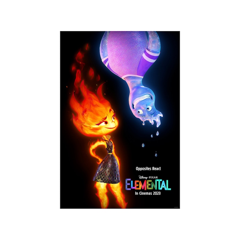 ELEMENTAL MOVIE POSTER 2 Sided Original Intl Advance 27x40 - Etsy