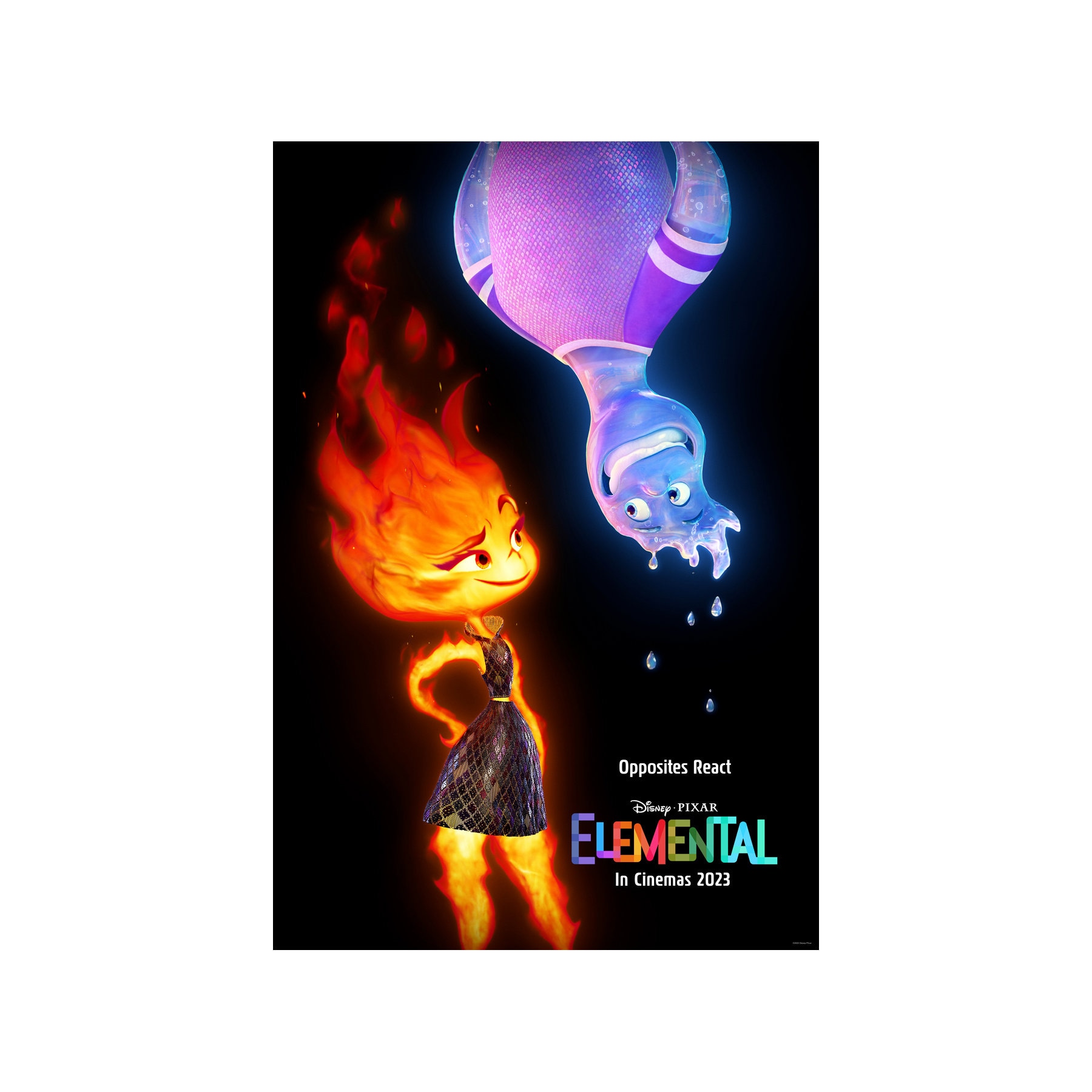 ELEMENTAL MOVIE POSTER 2 Sided Original Intl Advance 27x40 - Etsy