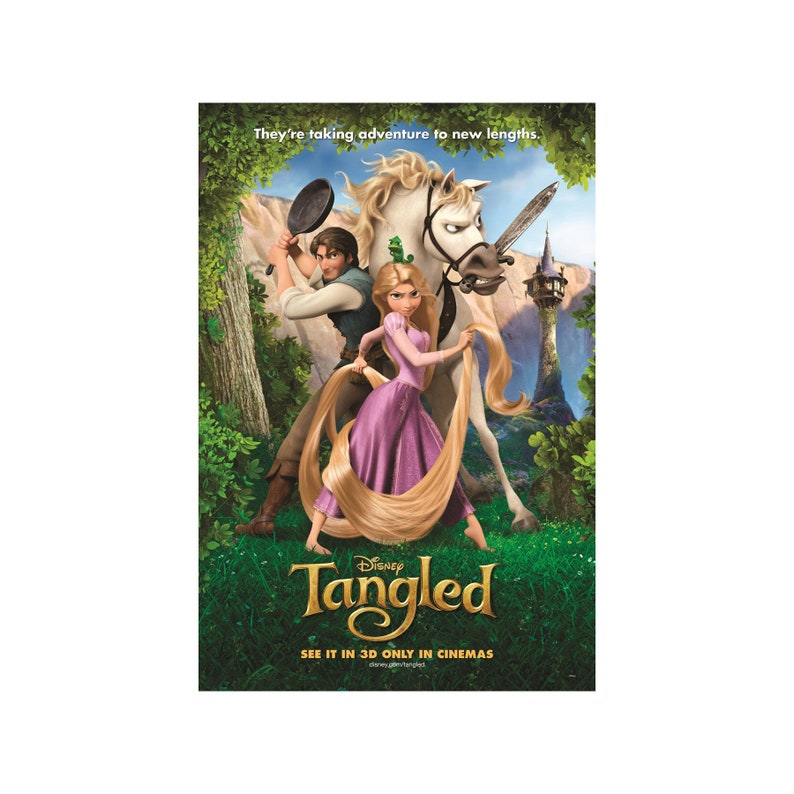 TANGLED MOVIE POSTER 2 Sided Original Final 27x40 Mandy Moore - Etsy
