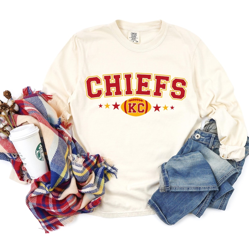 Kansas City Chiefs Retro Long Sleeve - Etsy