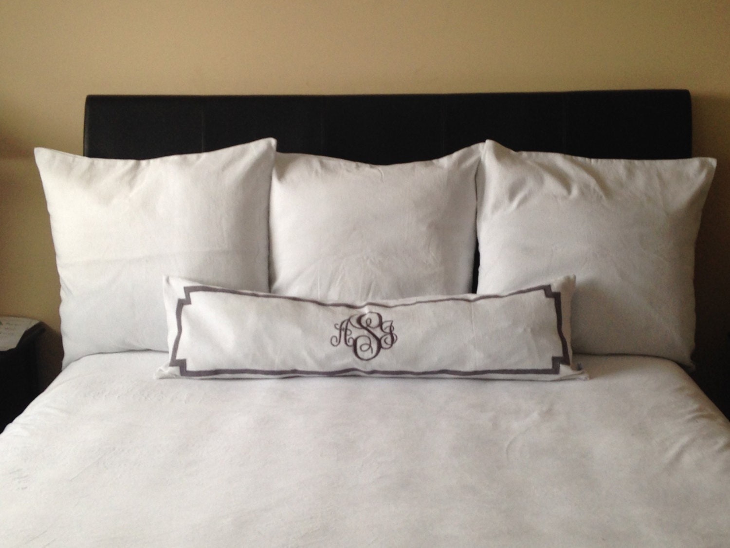Body Pillow Cover, Monogram Body Pillow Cover, Long Personalized Pillow ...