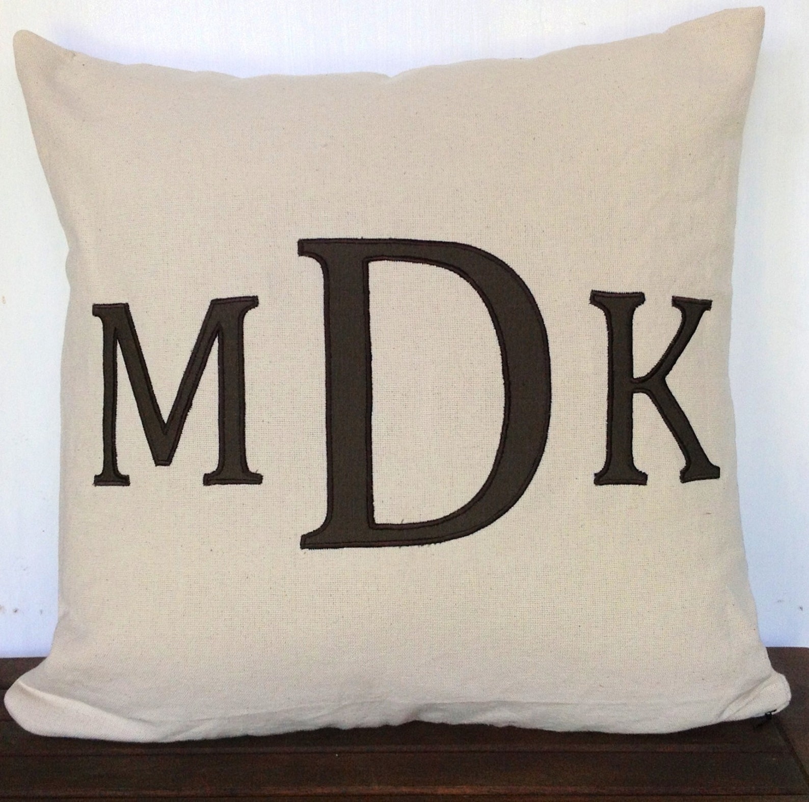 Applique Monogram Decorative Pillow Covers Personalized Gifts - Etsy