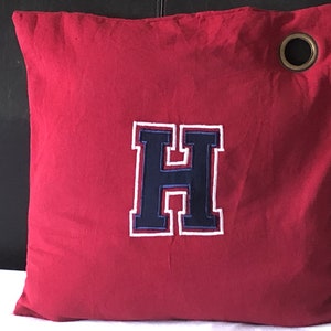 College Monogram Pillows, Varsity Monogram Throw Pillow, Dorm Decor ...