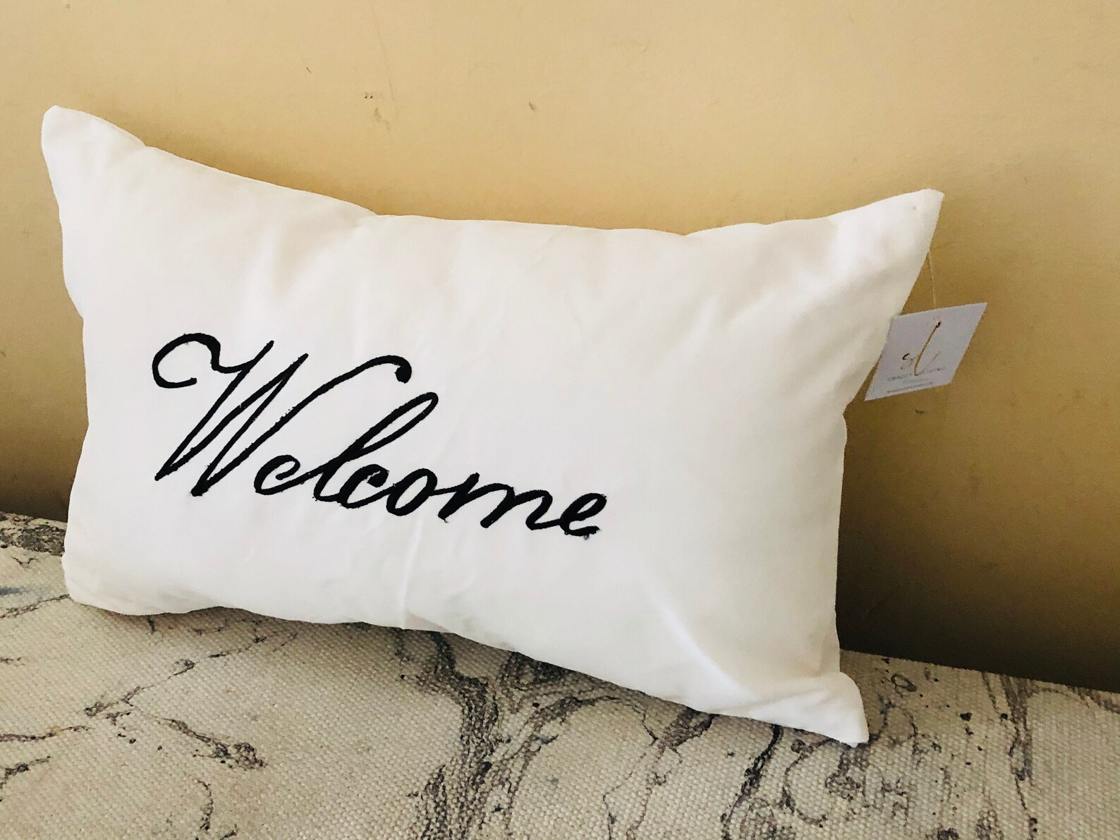 Welcome Pillows Word Outdoor Pillows Housewarming Gift | Etsy