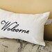 Welcome Pillows, Word Outdoor Pillows, Housewarming Gift, 12x20 Lumbar ...