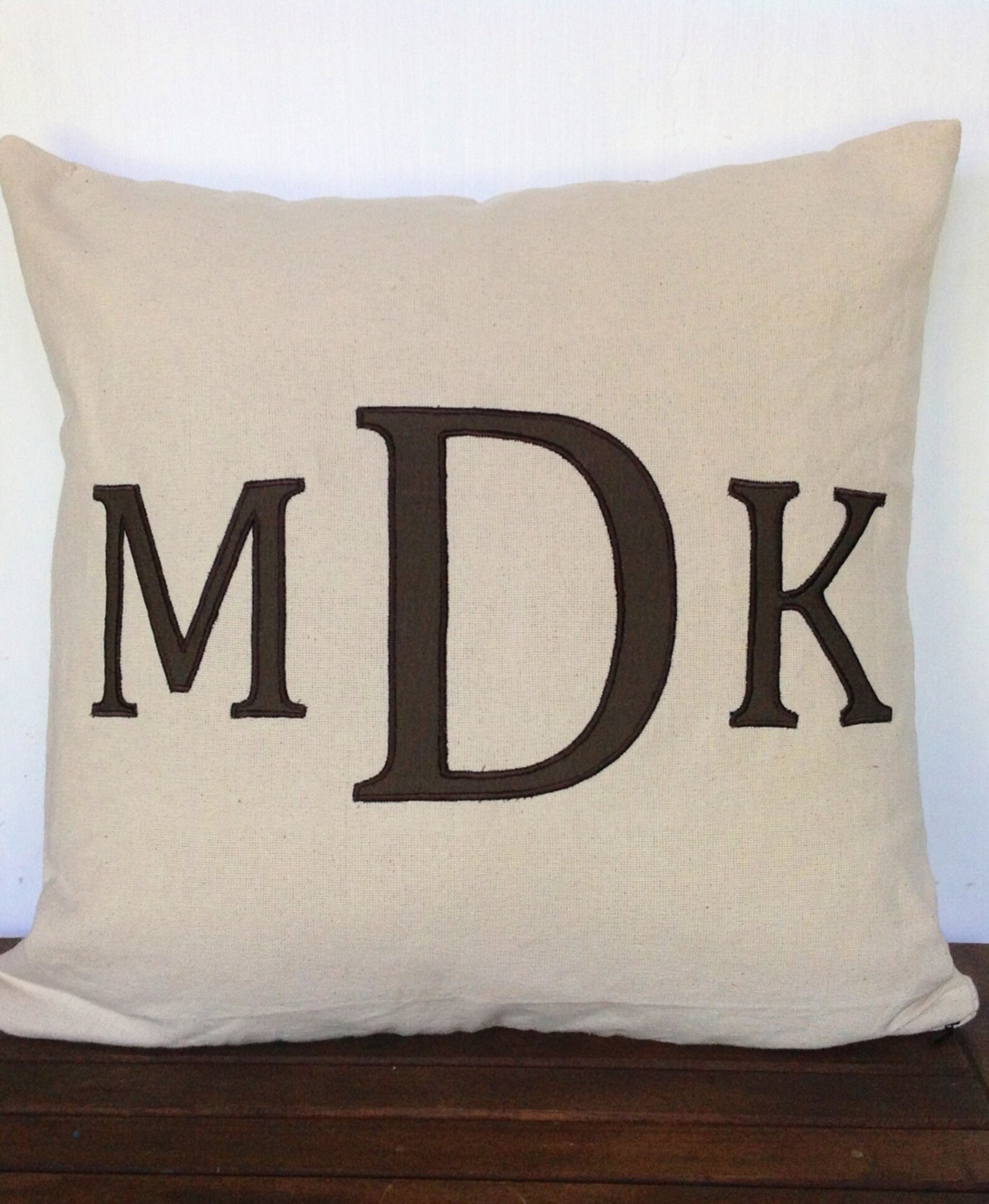 Applique Monogram Decorative Pillow Covers Personalized Gifts - Etsy
