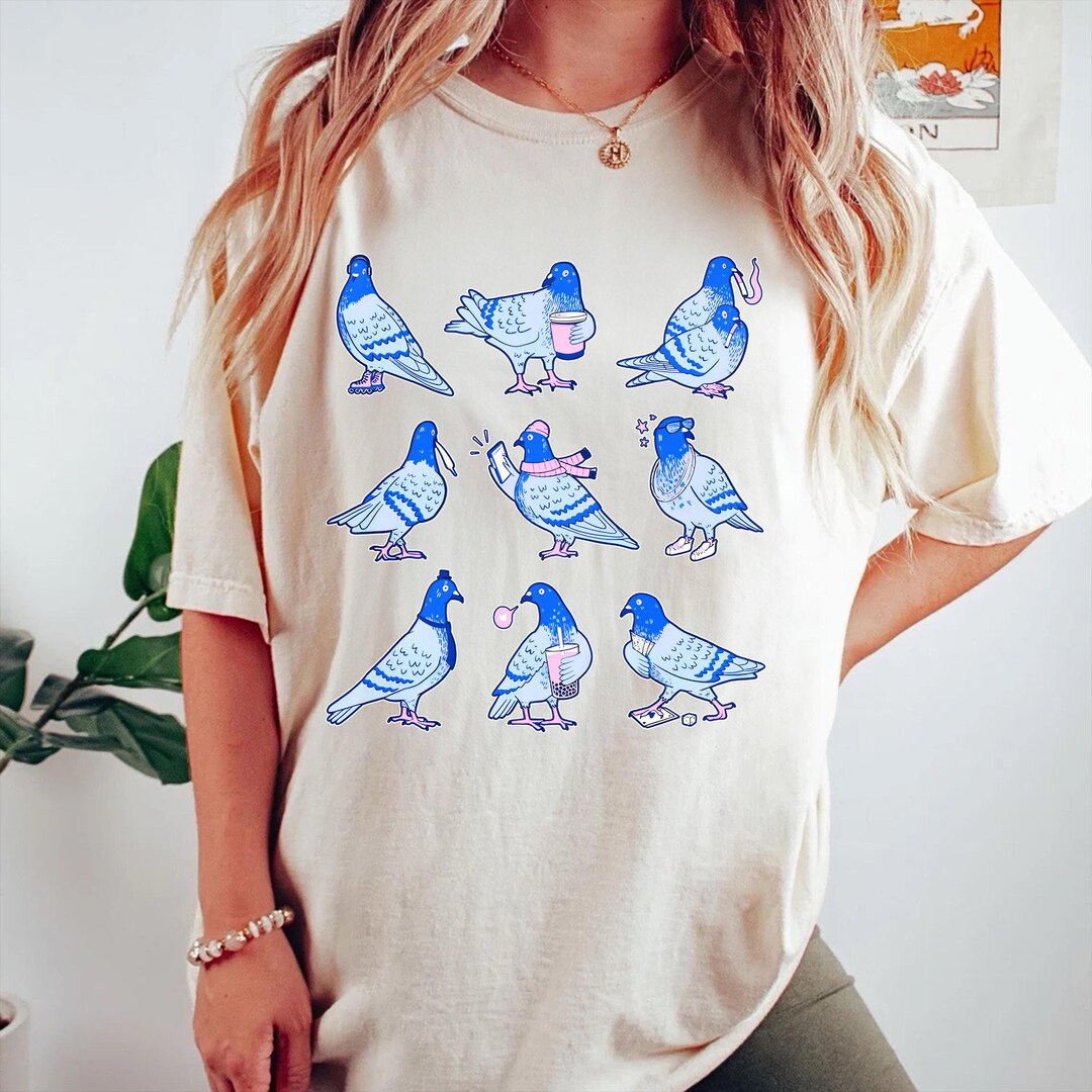 Pigeons Comfort Colors® Shirt: Bird Nerd Weirdcore Tee - Etsy