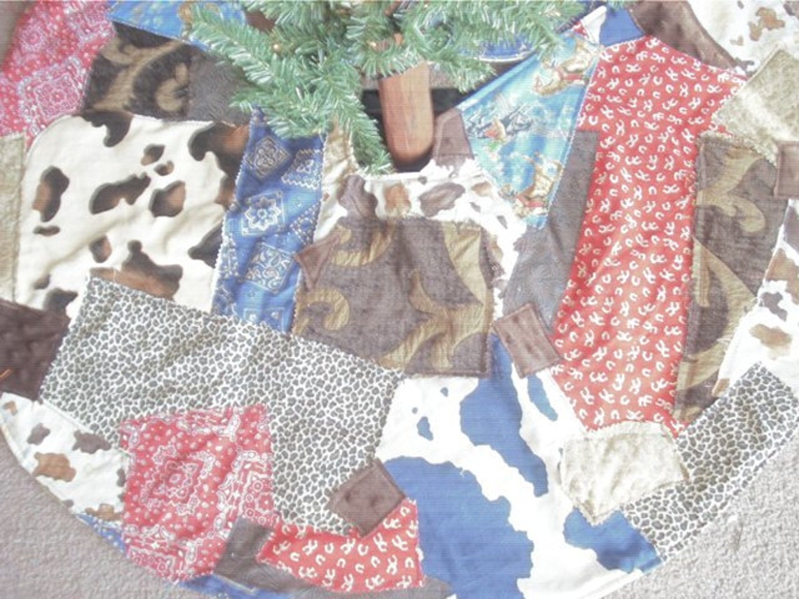 Rodeo Cowboy Christmas Custom Holiday Crazy Quilt Patchwork - Etsy